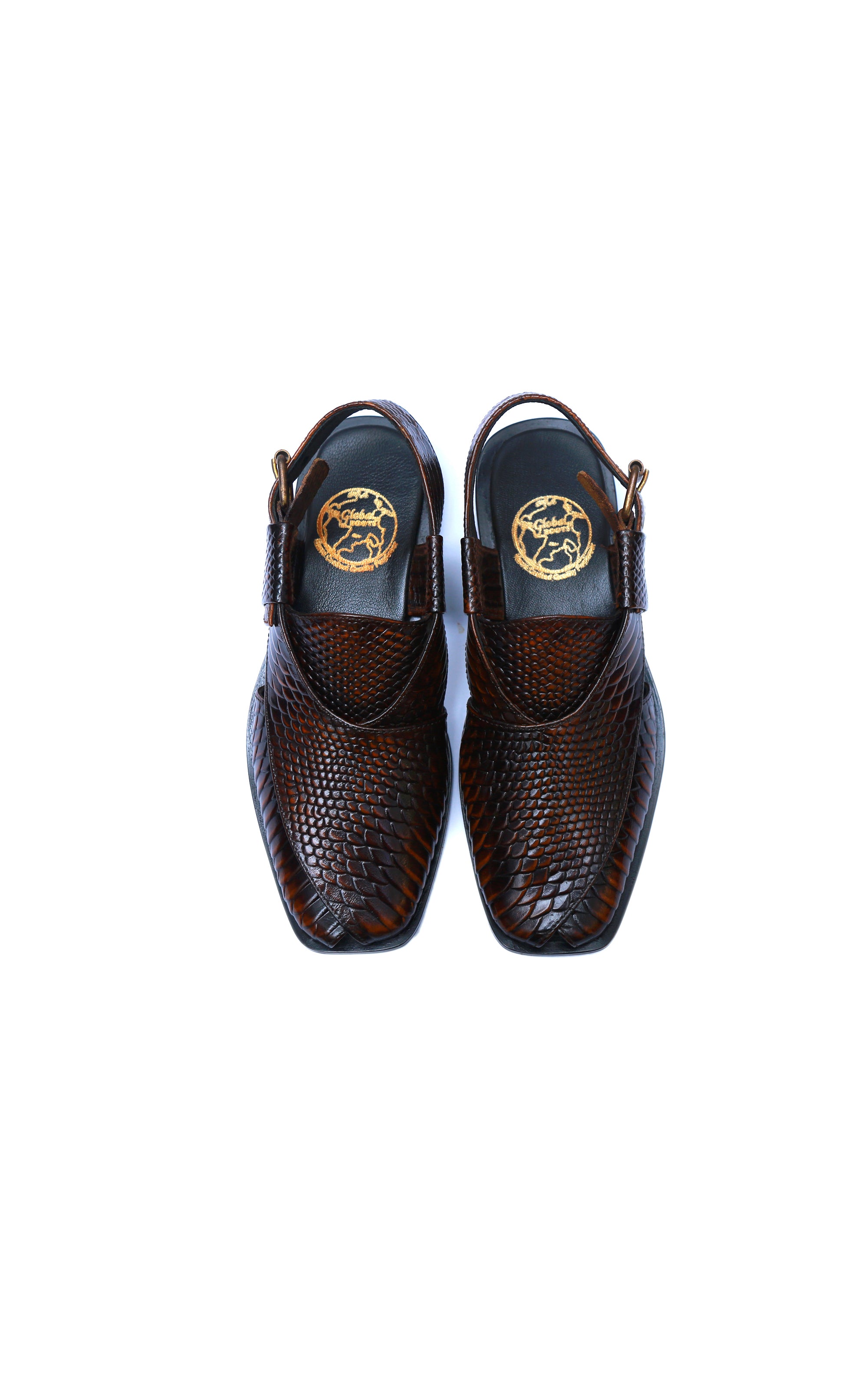 Fish Leather Peshawari Chappal in Two Tone – Luxury Handmade Leather ...